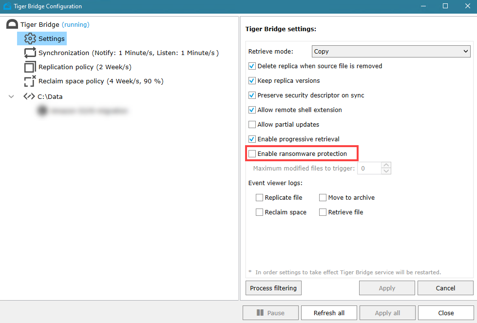 Ransomware Protection with Tiger Bridge