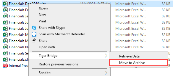 Data Archiving with Tiger Bridge